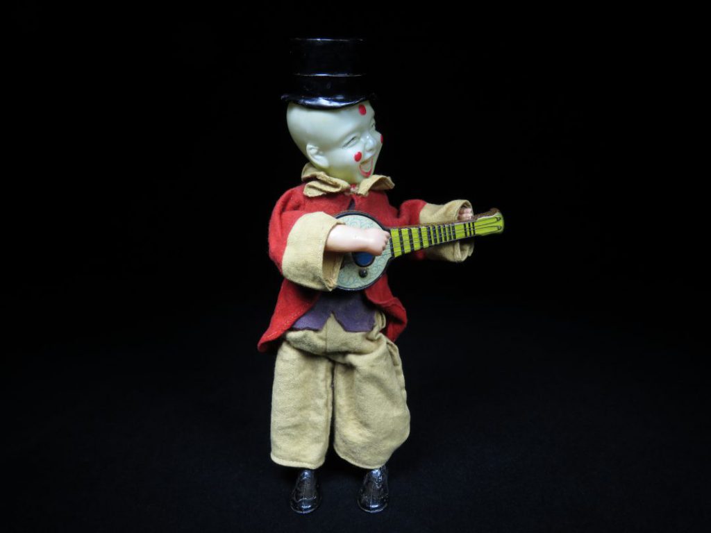 Clown Banjo Automaton – Unknown – Prewar Japan | Mark Bergin Toys