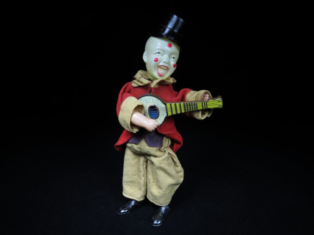Clown Banjo Automaton – Unknown – Prewar Japan | Mark Bergin Toys