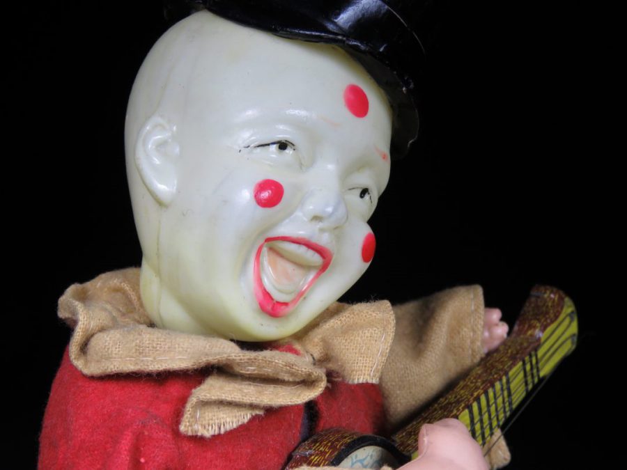 Clown Banjo Automaton – Unknown – Prewar Japan | Mark Bergin Toys