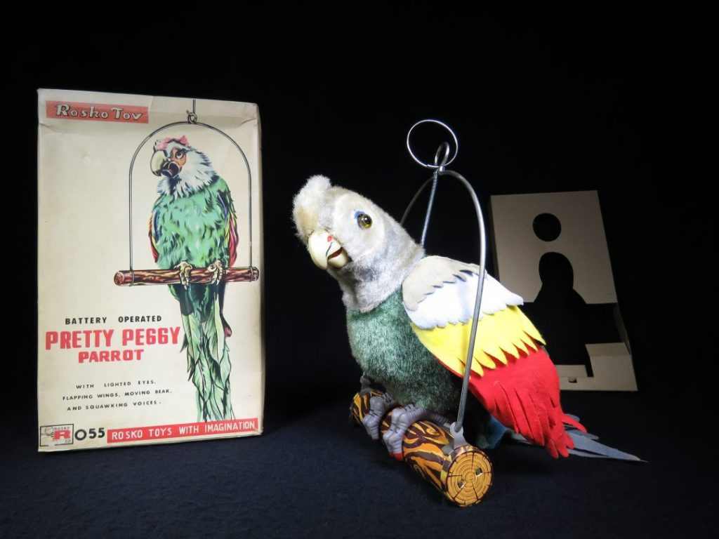 Pretty Peggy Parrot – Rosko – Japan | Mark Bergin Toys