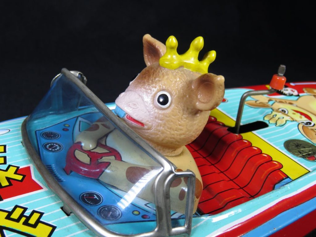 Booska Speed Boat – SAN, Marusan – Japan – 14” L. | Mark Bergin Toys