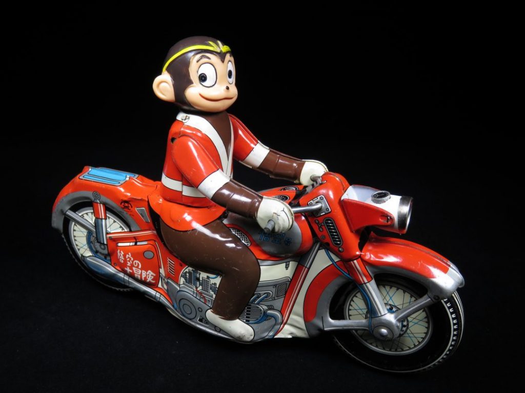 Goku Motorcycle – A-1 Asakusa – Japan – 12″ L. | Mark Bergin Toys